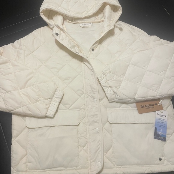 BearPaw | Jackets & Coats | Bear Paw Quilted Jacket In Cream | Poshmark